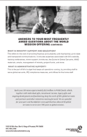 2020 World Mission Offering | International Ministries