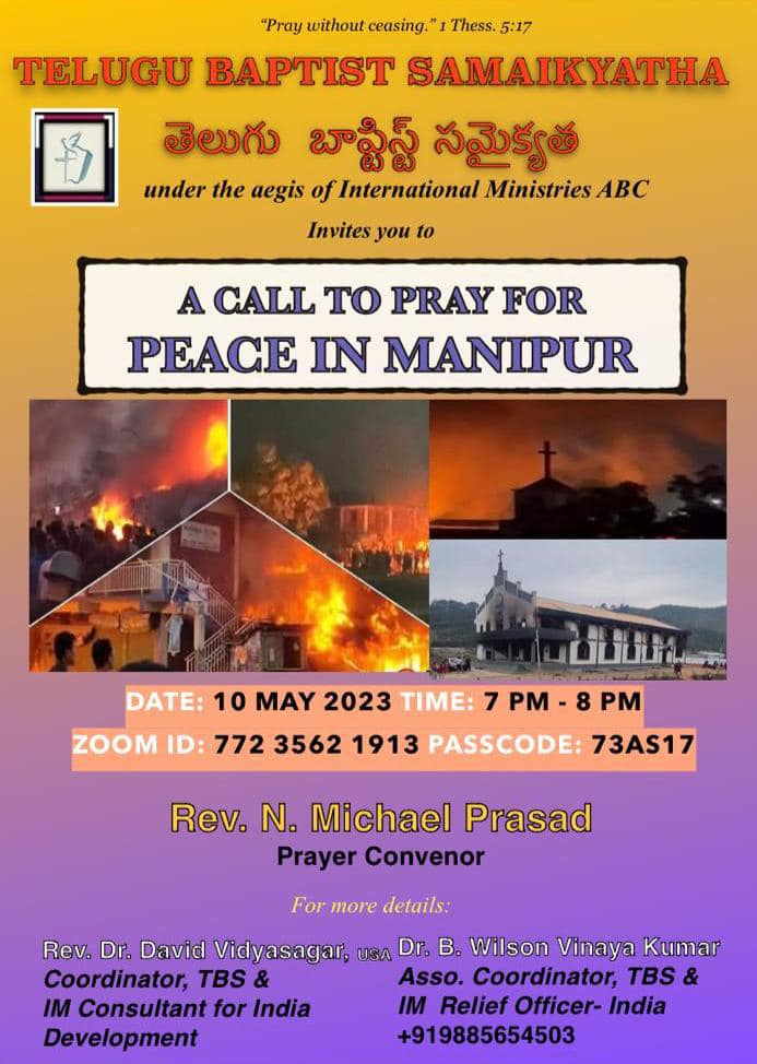 Mobilize Manipur Relief and Prayer Rally for Peaceful Solution ...
